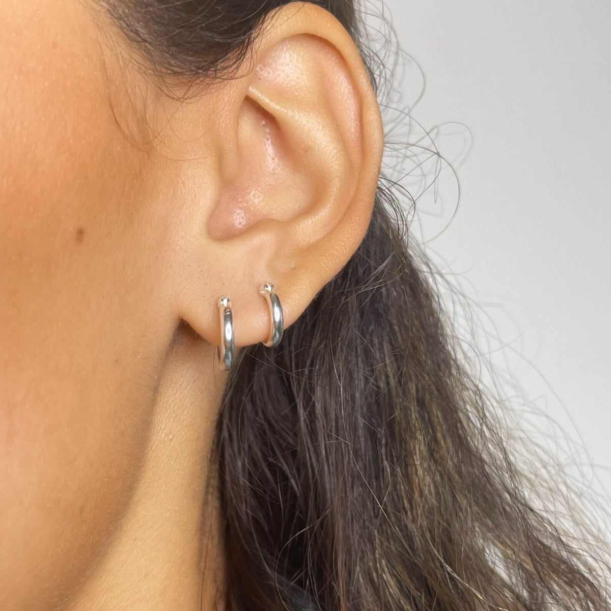 Sterling silver 2 x 10mm, 2 x 12mm, 2 x 14mm, and 2 x 16mm snap top ho ...